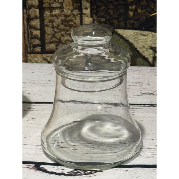 Libbey | Accents | Vintage 97s Libbey Clear Glass Bell Shaped Jar With ...